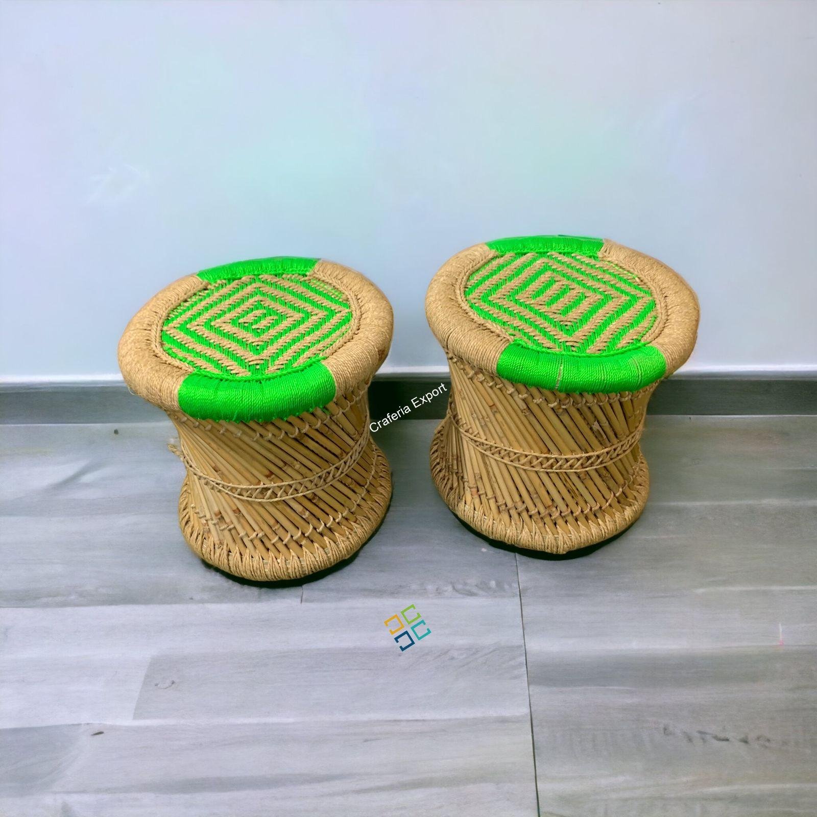 Buy modern design handwoven pidha small bench stool -Craferia